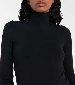 Khaite Thea Wool-blend Turtleneck Bodysuit