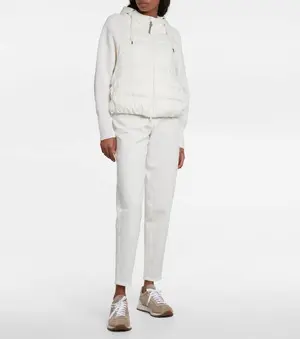 Brunello Cucinelli Wool And Cashmere-blend Knit Jacket - White