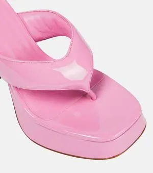 GIA BORGHINI Patent Leather Platform Sandals