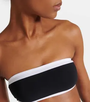 ALEXANDRA MIRO Whitney Bandeau Bikini Top - Black