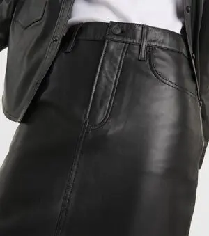 Wardrobe.NYC Back-slit Leather Maxi Skirt