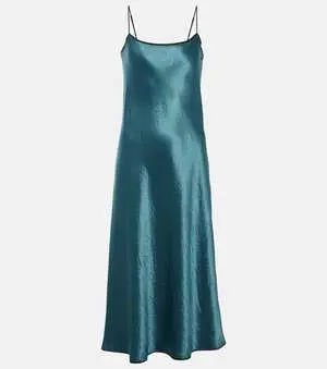Vince Satin Slip Dress - Blue