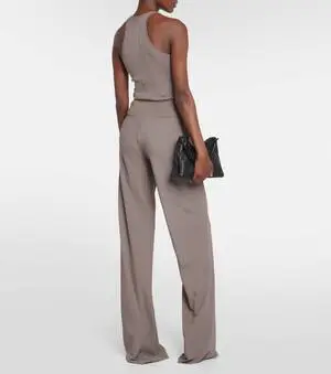 Rick Owens Crepe Wide-leg Pants - Beige