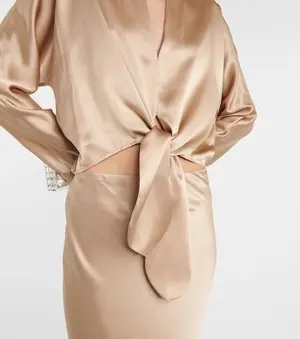 THE SEI Silk Maxi Skirt