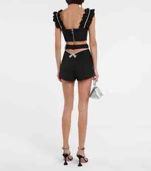 AREA Embellished Bustier Top