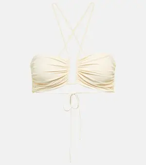 Magda Butrym Halterneck Bikini Top - White