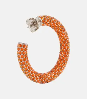 Amina Muaddi Cameron Medium Hoop Earrings - Orange