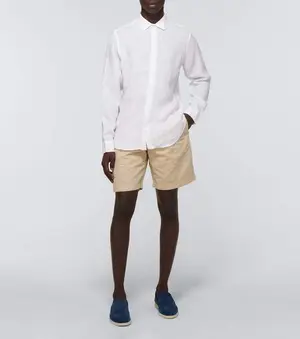Orlebar Brown Giles Linen Long-sleeved Shirt - White