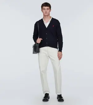 AMI Paris De Cœur Wool Cardigan