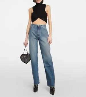 Alaïa Ribbed-knit Halterneck Crop Top