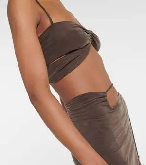 Jacquemus Le Bandeau Espelho Bra Top - Brown