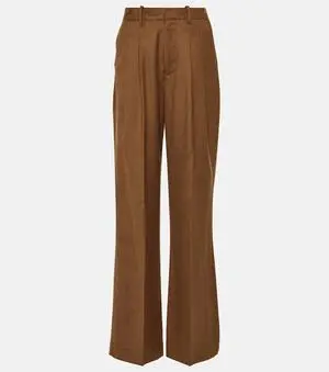 Ag X Emrata Joan Wide-leg Wool Pants