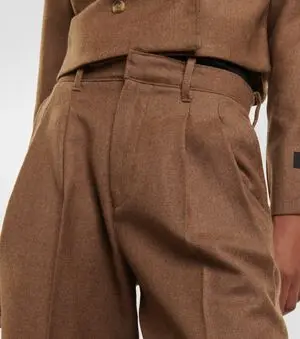 Ag X Emrata Joan Wide-leg Wool Pants