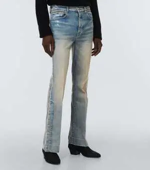 Amiri Distressed Embellished Denim Jeans