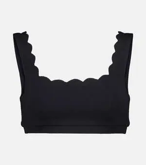Marysia Palm Springs Scalloped Bikini Top - Black