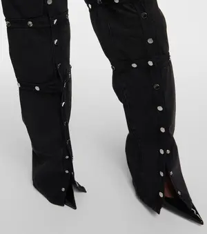 Attico Studded Straight Leg Jeans