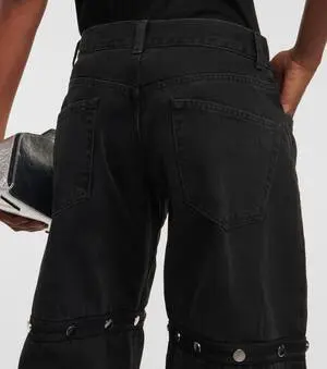 Attico Studded Straight Leg Jeans