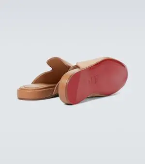 CHRISTIAN LOUBOUTIN Coolito Flat Mules - Brown