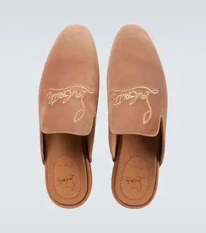 CHRISTIAN LOUBOUTIN Coolito Flat Mules - Brown