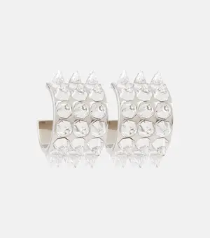 Amina Muaddi Karma Crystal-embellished Earrings - Silver