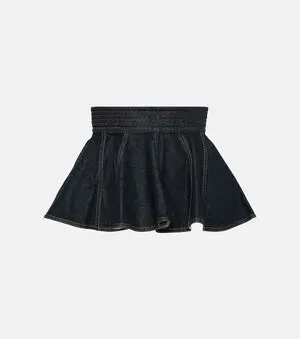 Alaïa Peplum Denim Belt - Blue