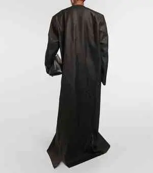Attico Leather Maxi Coat