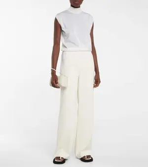 THE ROW Ginza Leather And Suede Thong Sandals