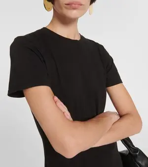 NILI LOTAN Mariela Cotton T-shirt - Black