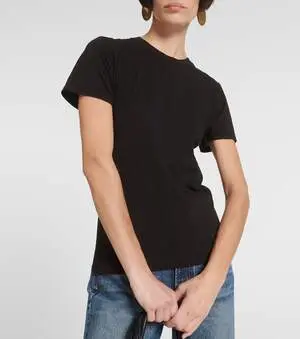 NILI LOTAN Mariela Cotton T-shirt - Black