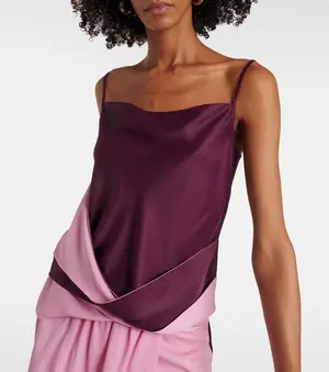JW Anderson Draped Satin Tank Top