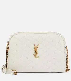 Saint Laurent Gaby Small Quilted Leather Shoulder Bag - White
