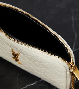 Saint Laurent Gaby Small Quilted Leather Shoulder Bag - White