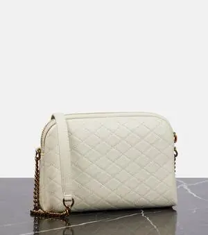 Saint Laurent Gaby Small Quilted Leather Shoulder Bag - White