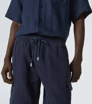 Vilebrequin Baie Bermuda Linen Shorts - Blue