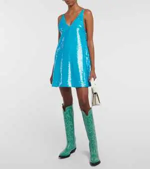 GANNI Sequined Mini Dress