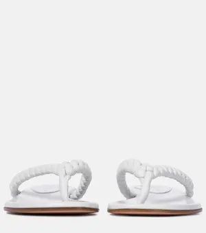 GIANVITO ROSSI Tropea Leather Thong Sandals