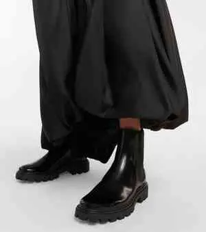 TOD'S Patent Leather Chelsea Boots - Black