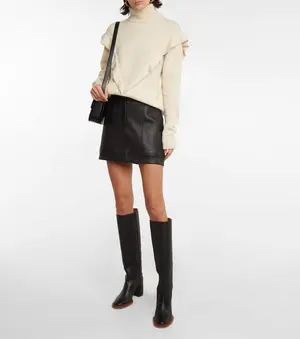 Stouls Linette Leather Mini Skirt