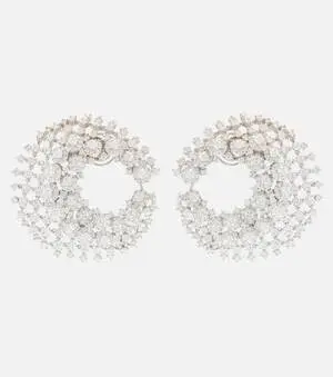 Yeprem 18kt White Gold Diamond Earrings - Silver