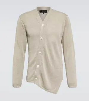 Comme Des Garçons Asymmetrical Linen Cardigan