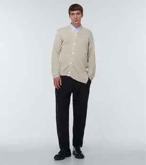 Comme Des Garçons Asymmetrical Linen Cardigan