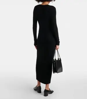 TOTEME Ribbed-knit Wool-blend Maxi Dress