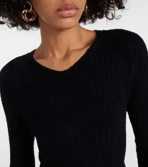 TOTEME Ribbed-knit Wool-blend Maxi Dress