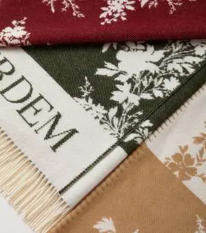 Erdem Floral Jacquard Wool-blend Blanket