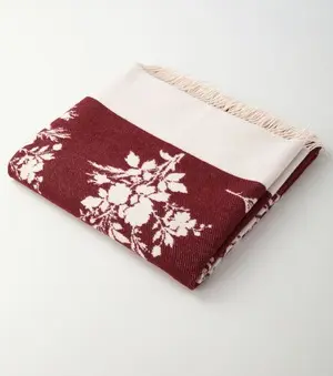 Erdem Floral Jacquard Wool-blend Blanket