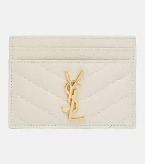 Saint Laurent Monogram Leather Card Holder