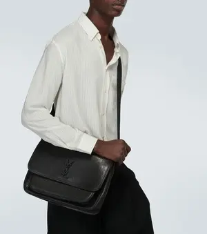 Saint Laurent Niki Leather Messenger Bag