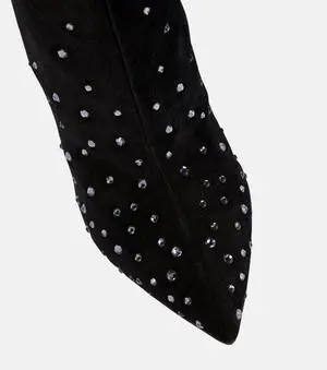 Paris Texas Embellished Suede Over-the-knee Boots