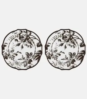 Gucci Herbarium Set Of 2 Accent Plates - Black