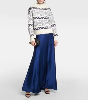 Polo Ralph Lauren Intarsia Wool And Cotton-blend Sweater